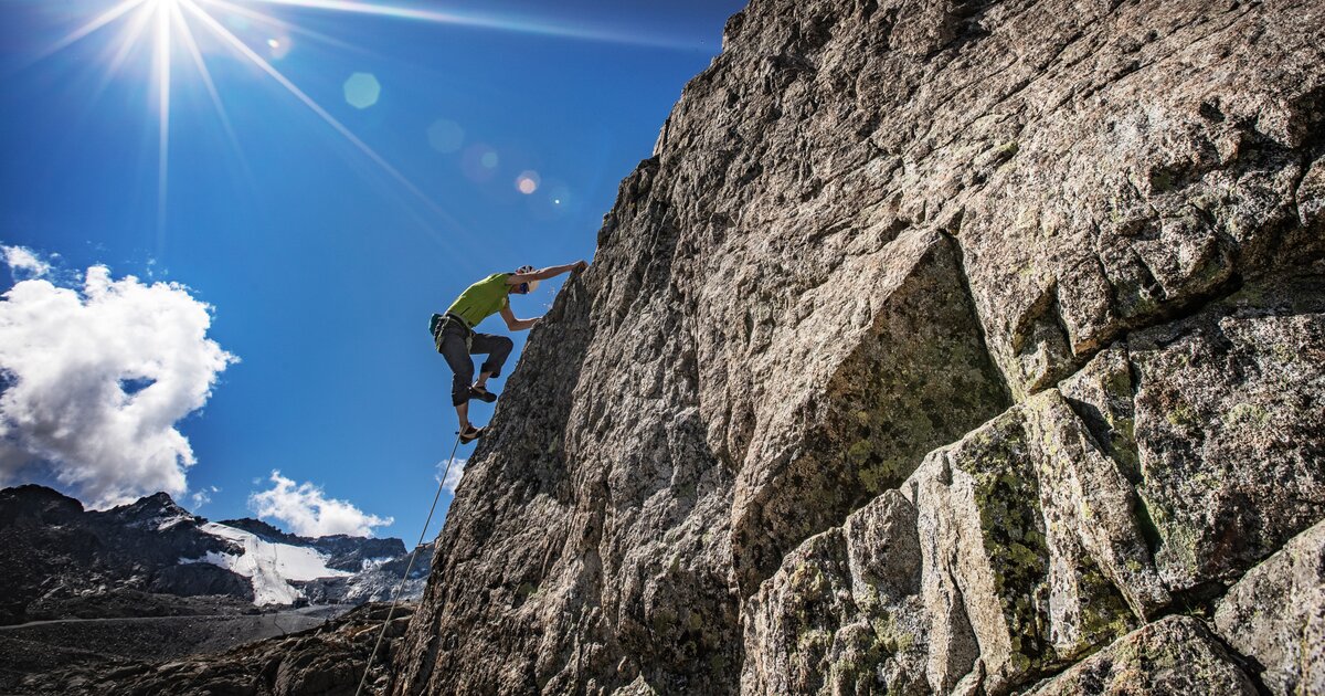 Natural rock climbing walls in Val di Sole Trentino